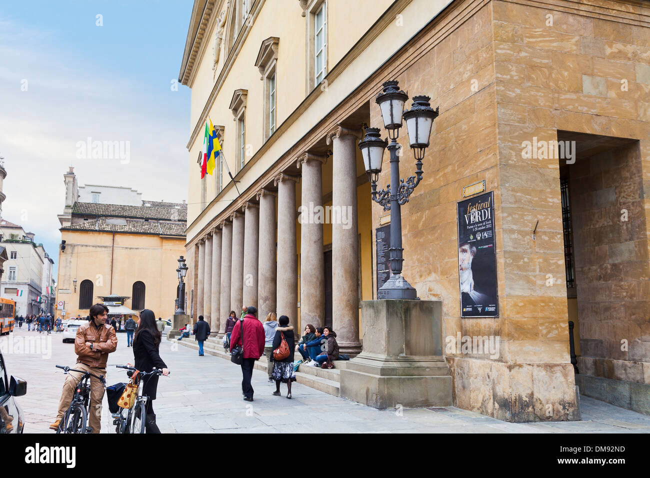 colonnade Teatro of Regio di Parma - opera house in Parma, Italy Stock ...