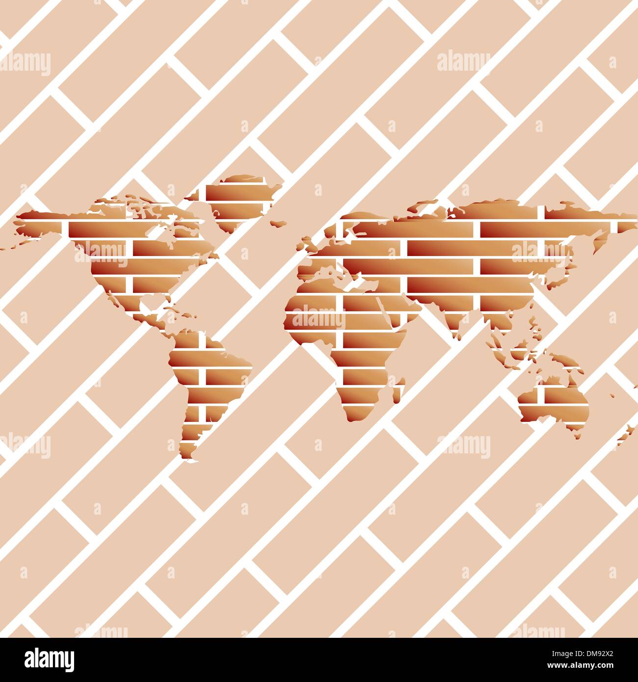 bricks world map Stock Vector Image & Art - Alamy