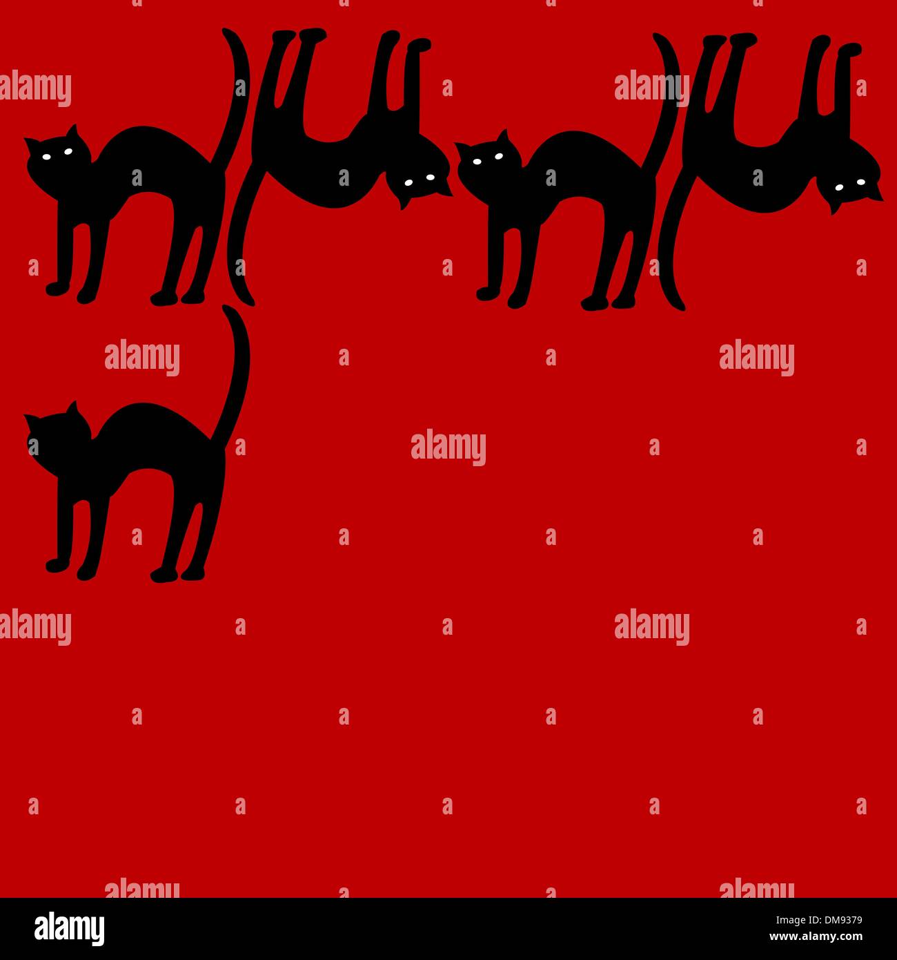 Cute red cat outline Stock Vector Images - Alamy