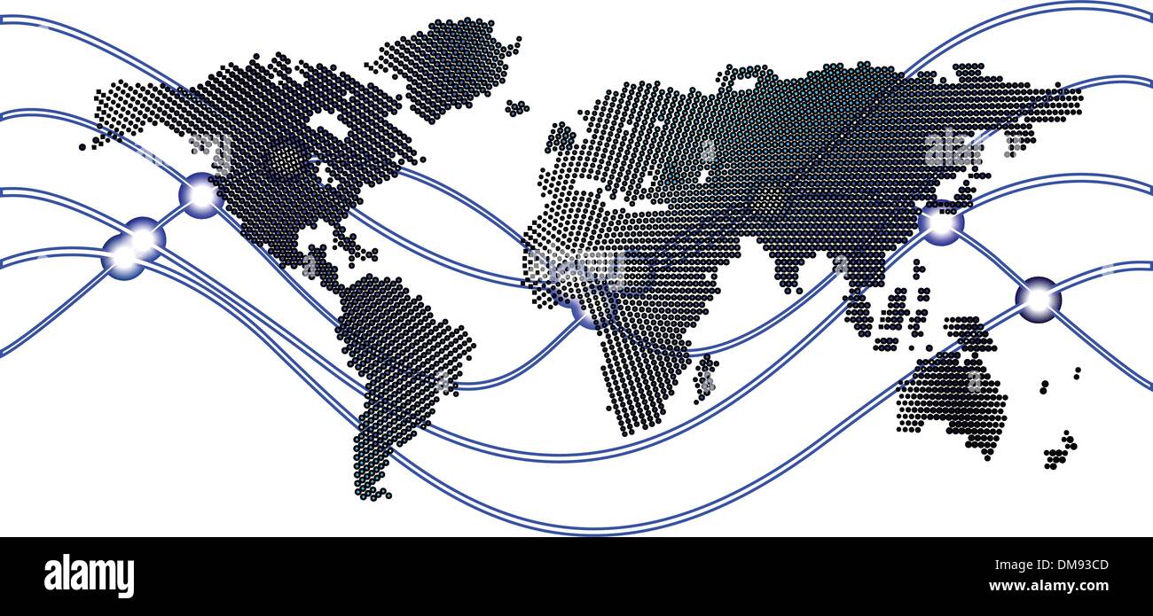 circles world map background Stock Vector Image & Art - Alamy