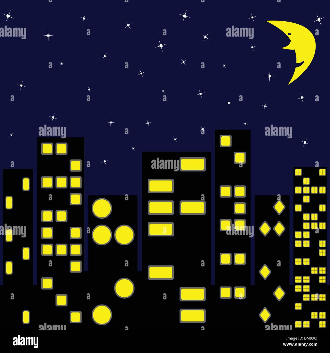 Drawing light night in Stock Vector Images - Alamy