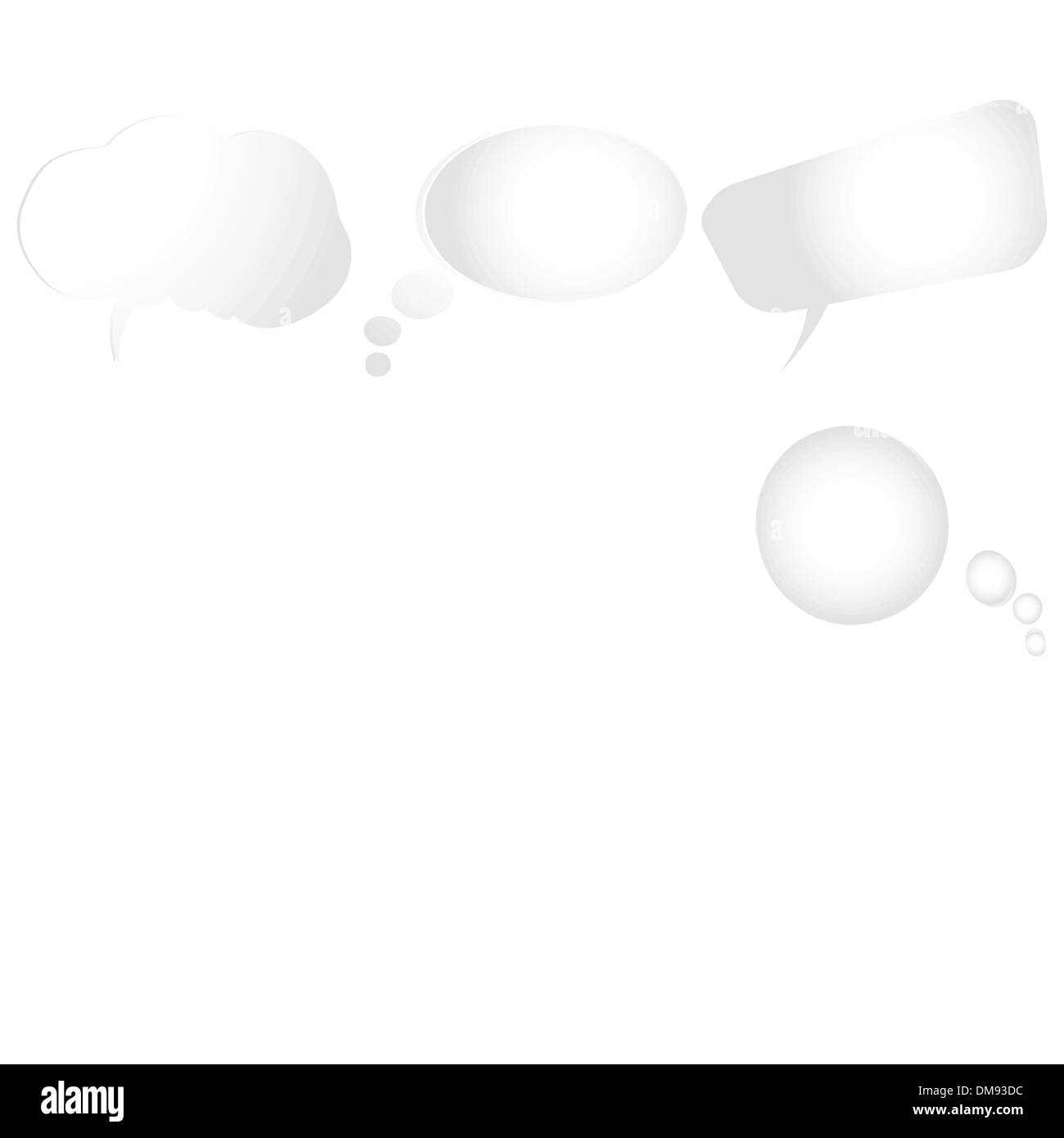 Collection of stylized text bubbles, vector isolated objects on Stock ...