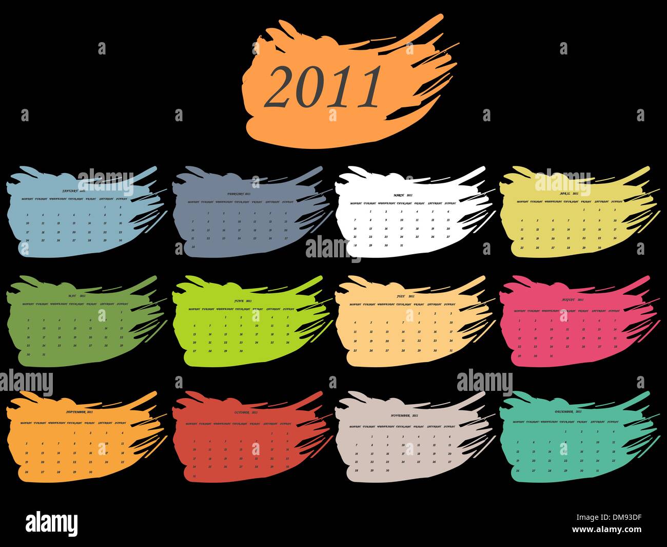 Calendar Stock Vector Images - Alamy