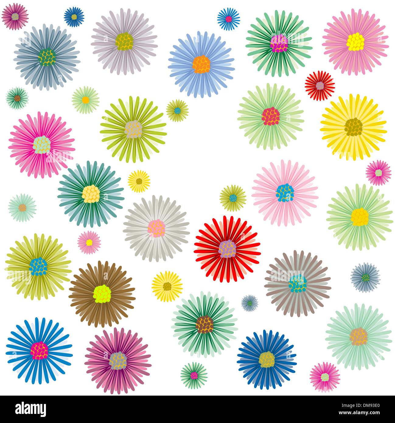 Red flowers pattern 3d Stock Vector Images - Alamy