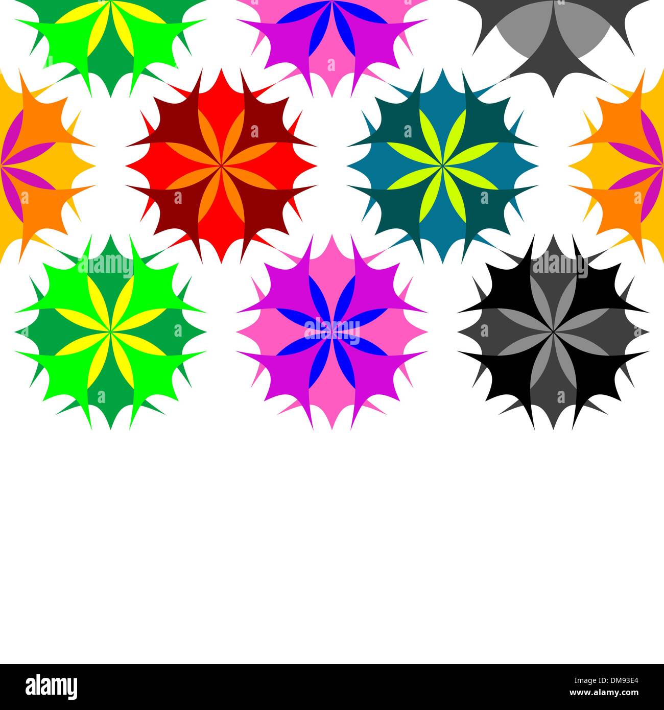 colored flowers seamless pattern Stock Vector Image & Art - Alamy