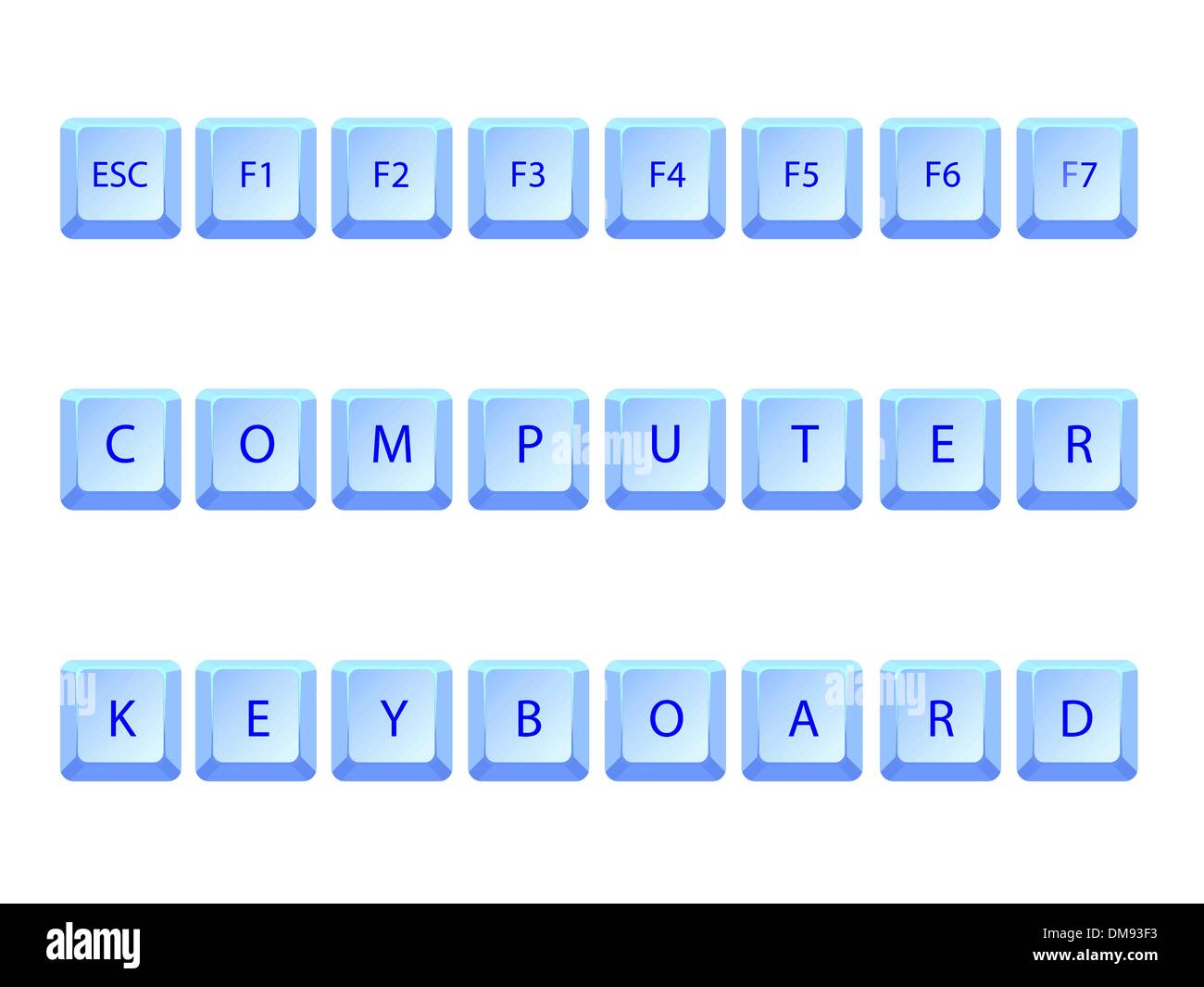 White keyboard vector vectors hi-res stock photography and images - Alamy