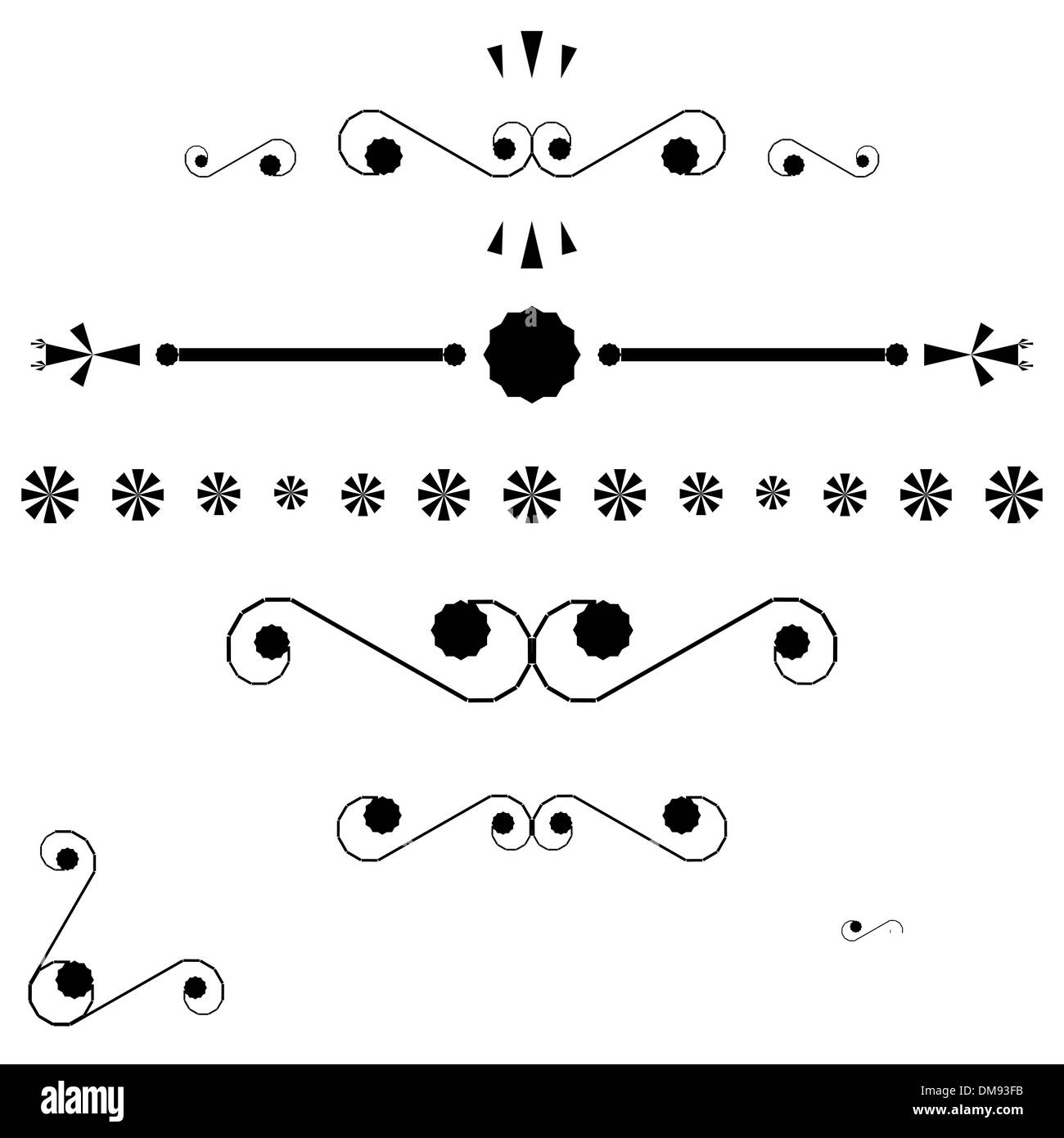 Ornate corners vector Cut Out Stock Images & Pictures - Alamy