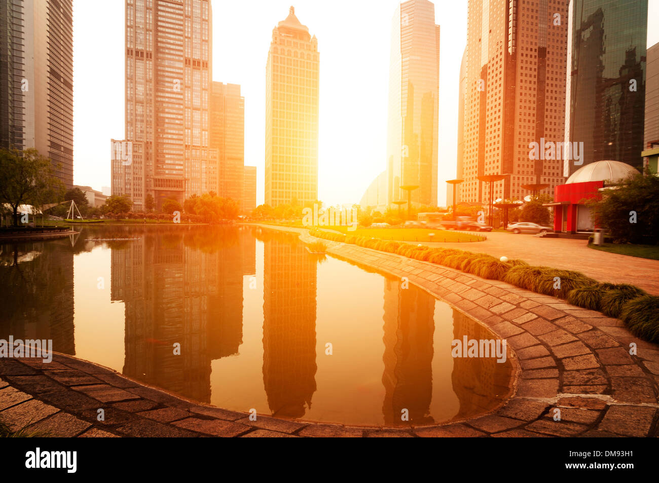 the modern building of the lujiazui financial centre in shanghai china ...