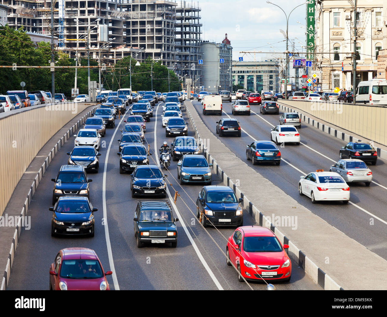 Garden ring street near Triumph Square in Moscow Stock Photo - Alamy