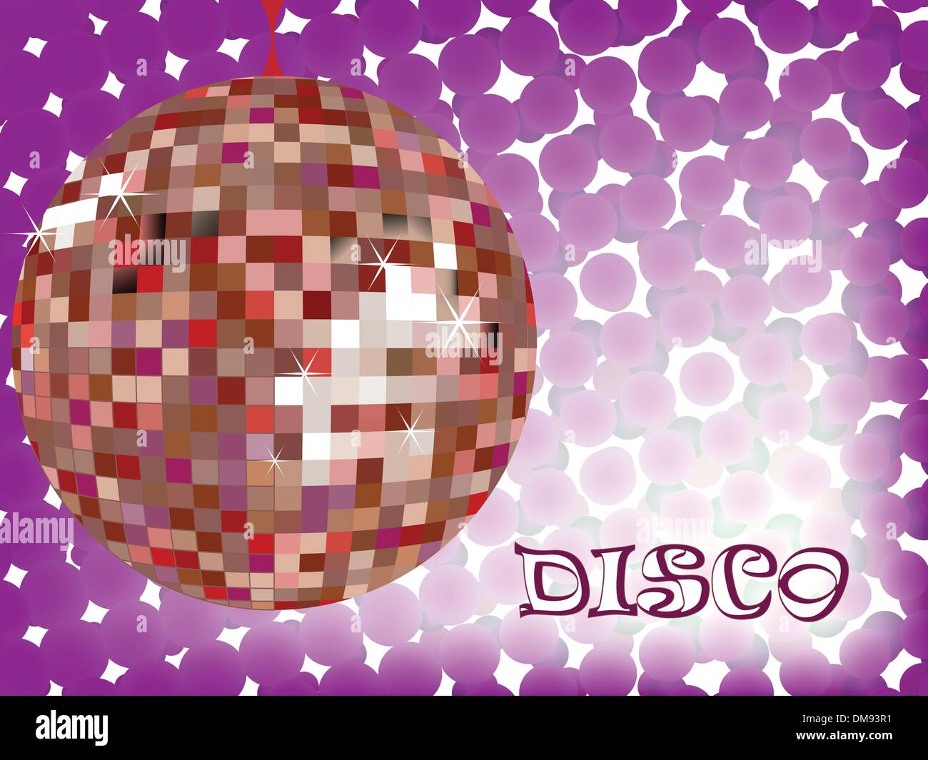 Disco ball party background illustration retro dance club Stock Vector ...