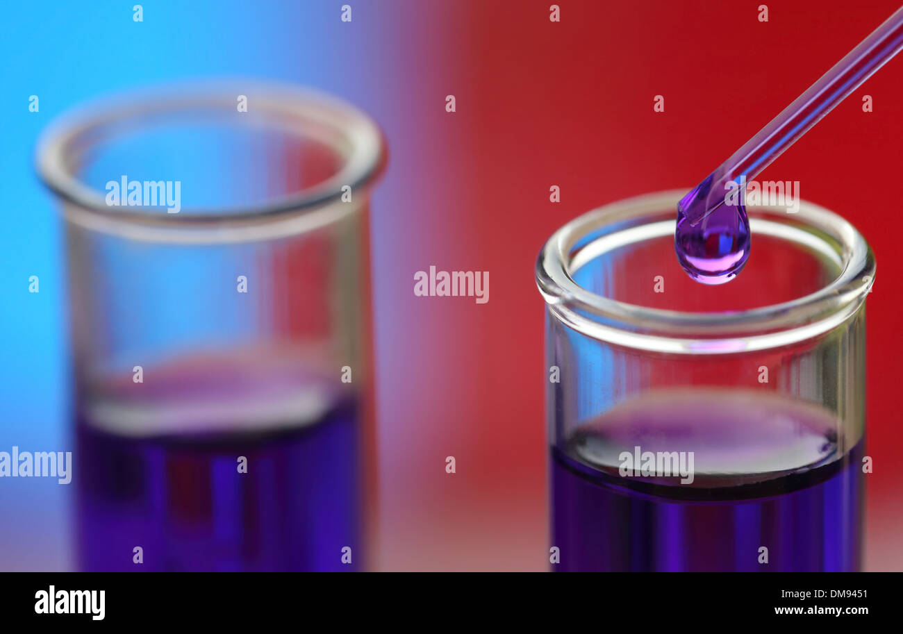 Chemistry testing test tubes with dropper Stock Photo - Alamy