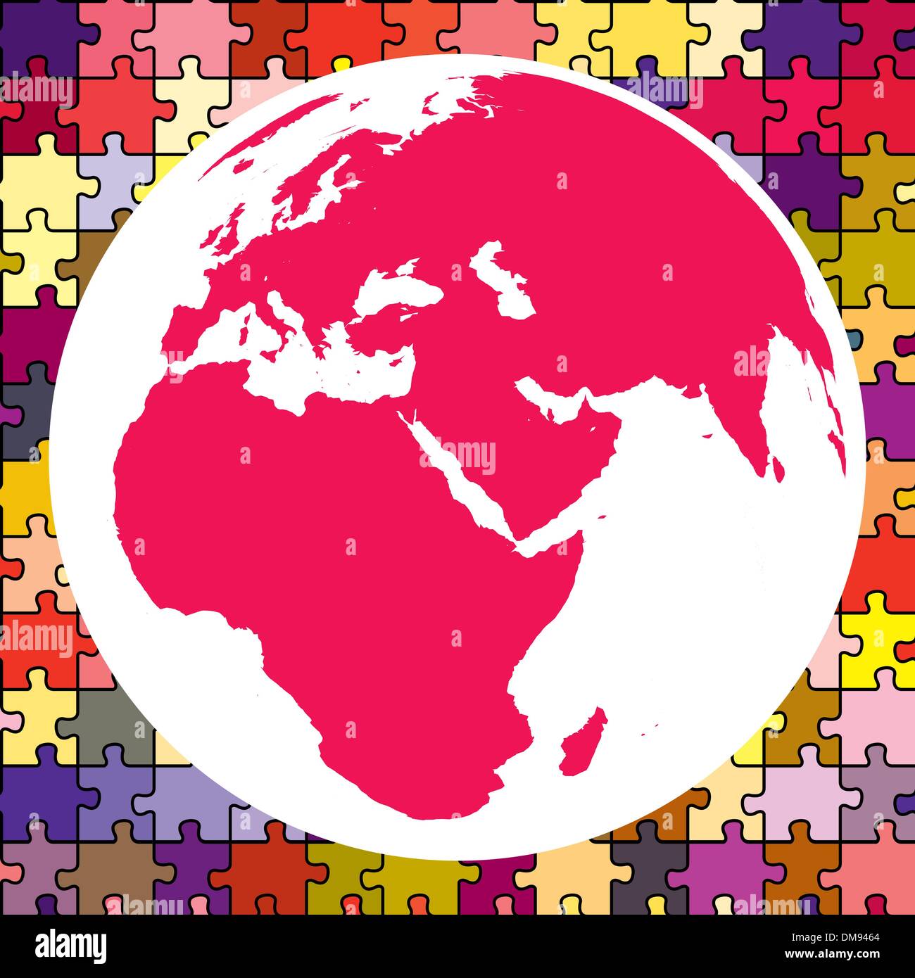 earth globe against puzzle background Stock Vector Image & Art - Alamy