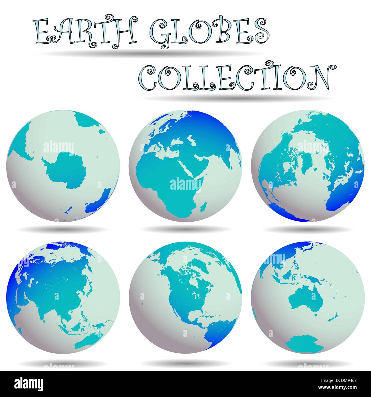 earth globes collection Stock Vector Image & Art - Alamy