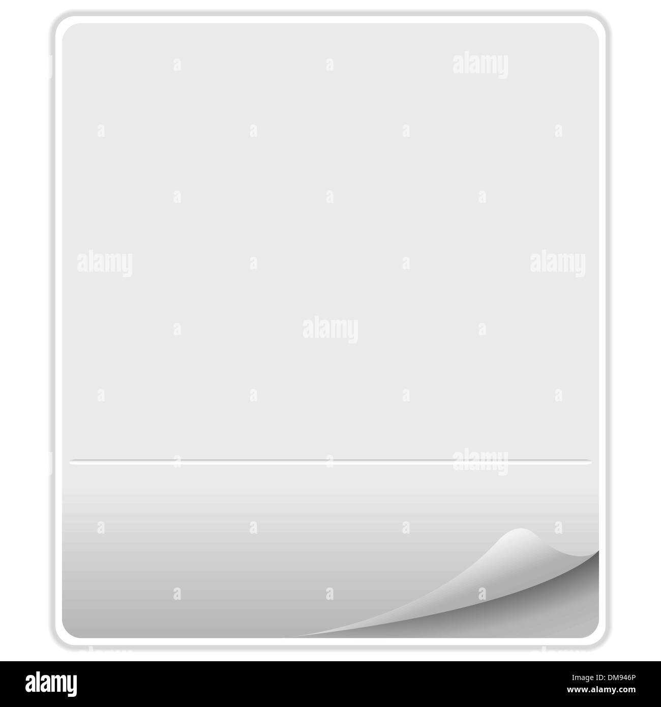 empty paper against white Stock Vector Image & Art - Alamy