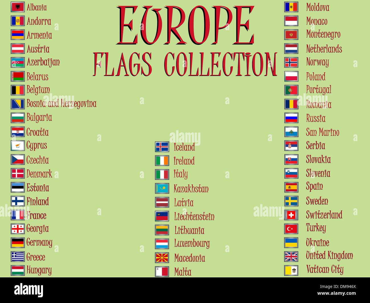 Flags of the world frame hi-res stock photography and images - Alamy