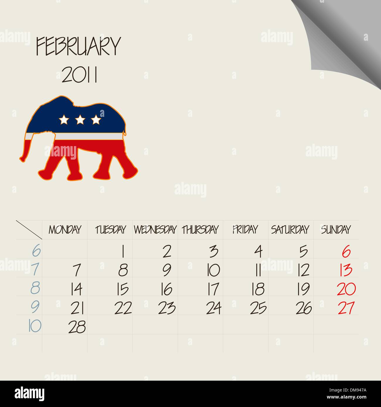 February 2011 Stock Vector Images - Alamy