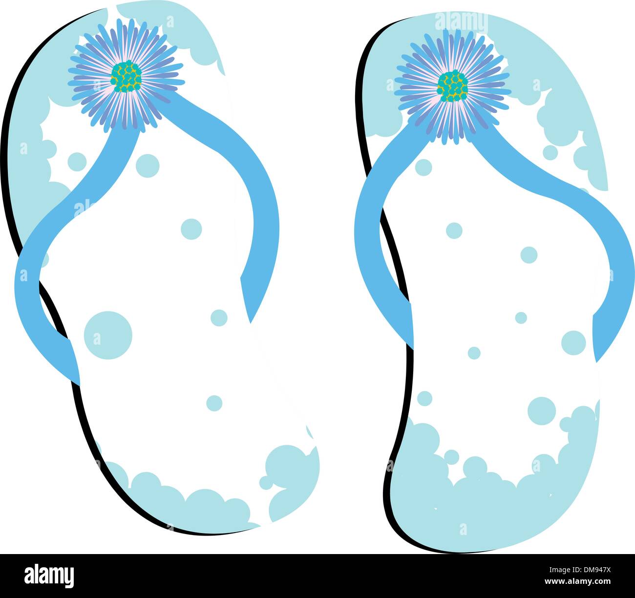 Flip flops beach shoes Stock Vector Images - Alamy