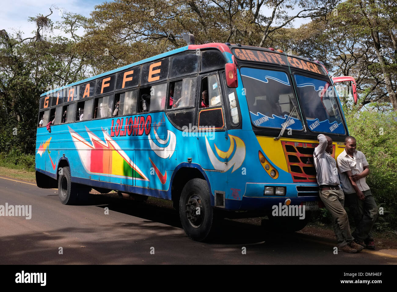 Safari bus at the Ngorongoro Conservation Area Tanzania Eastern Africa ...