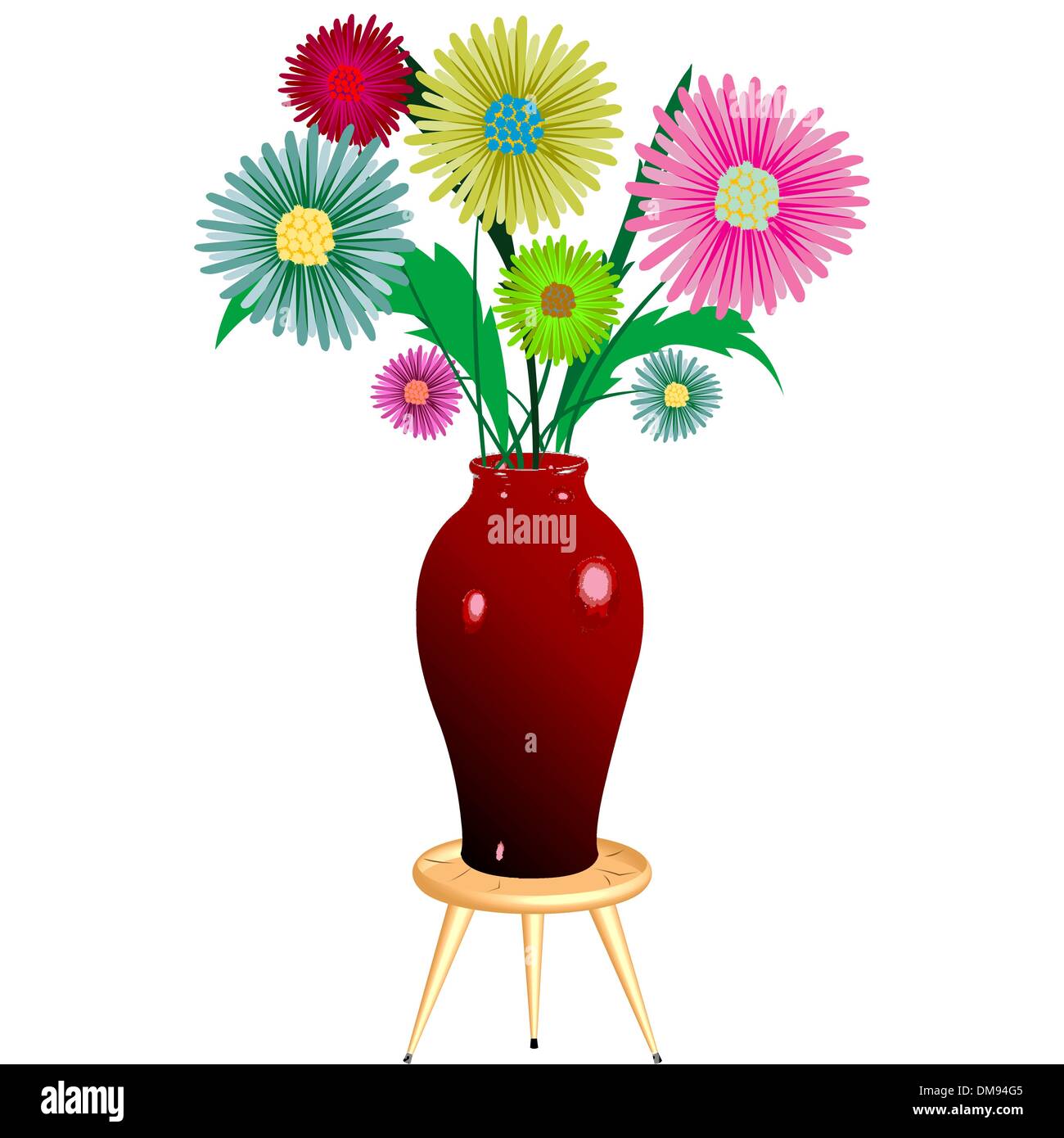 Furniture flowers Stock Vector Images - Alamy