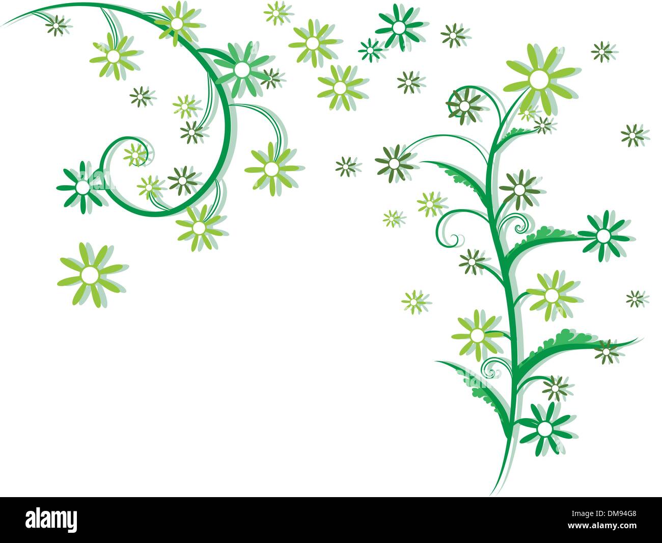 Foliage and flowers Stock Vector Images - Alamy