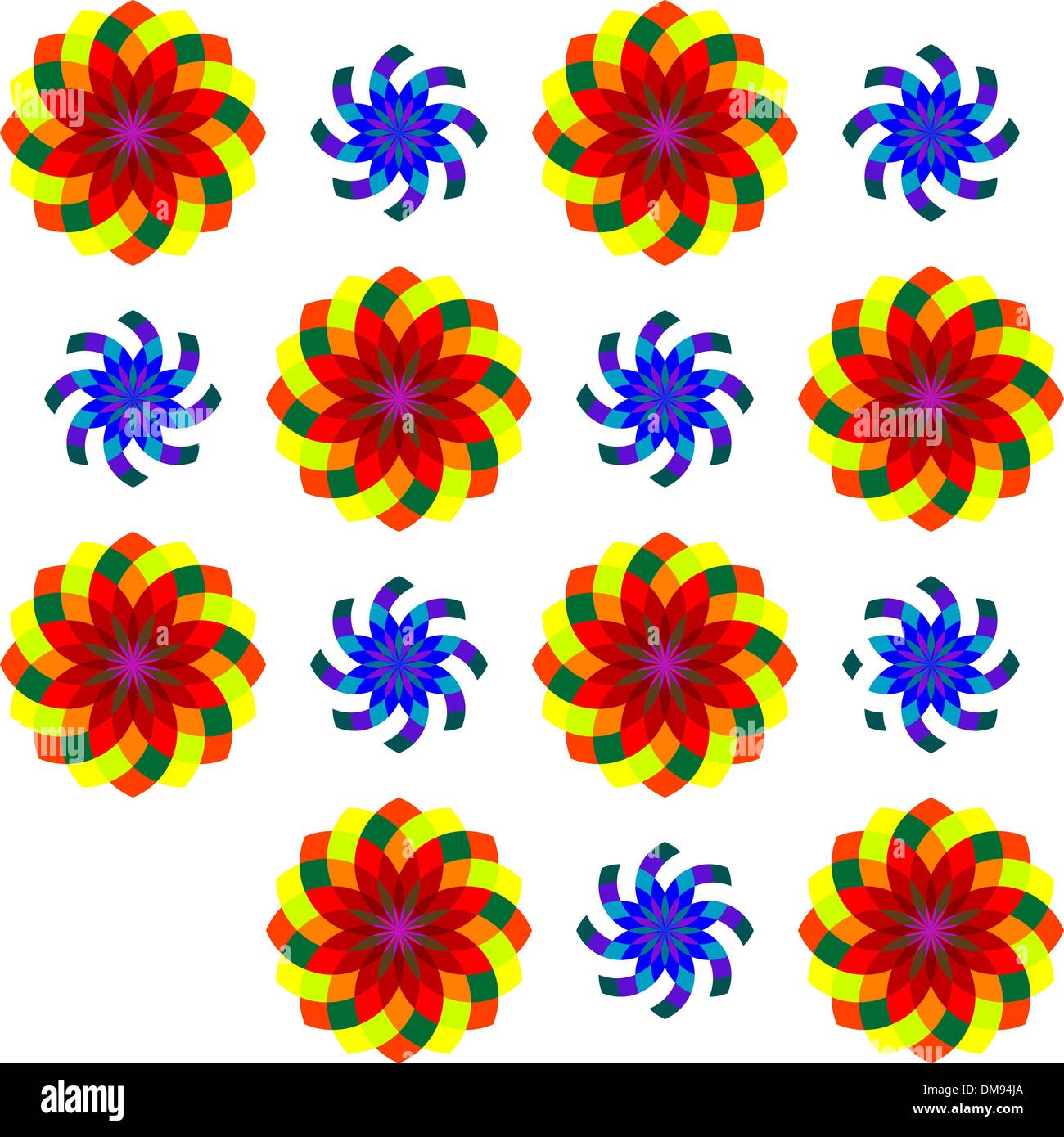 Yellow white flowers seamless Cut Out Stock Images & Pictures - Alamy