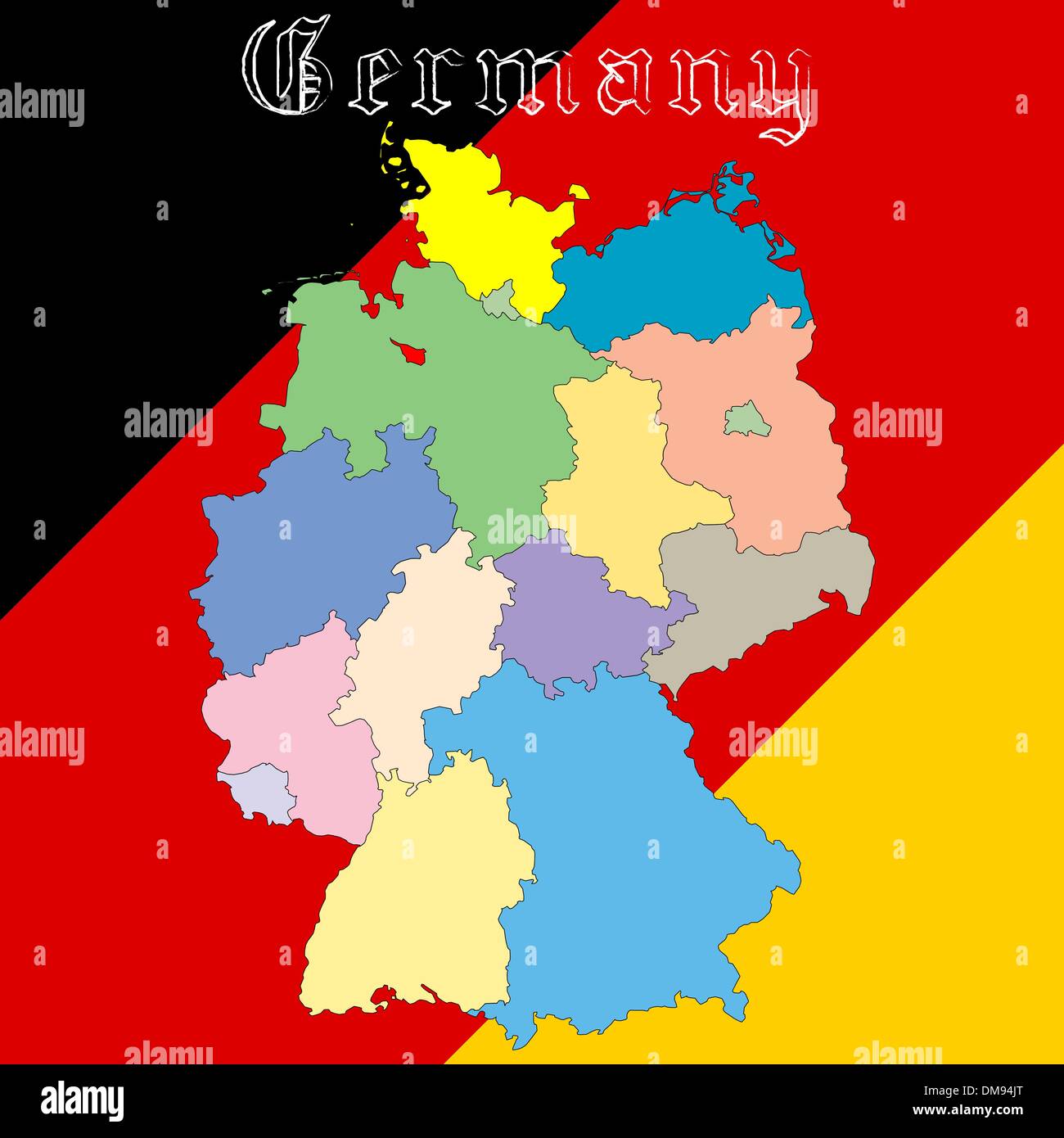 Map of germany vector vectors hi-res stock photography and images - Alamy