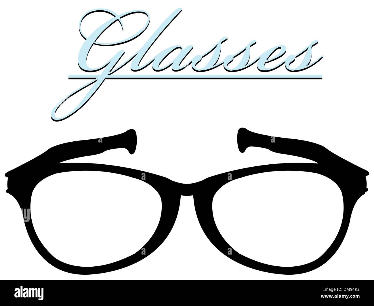glasses silhouette isolated on white Stock Vector Image & Art - Alamy
