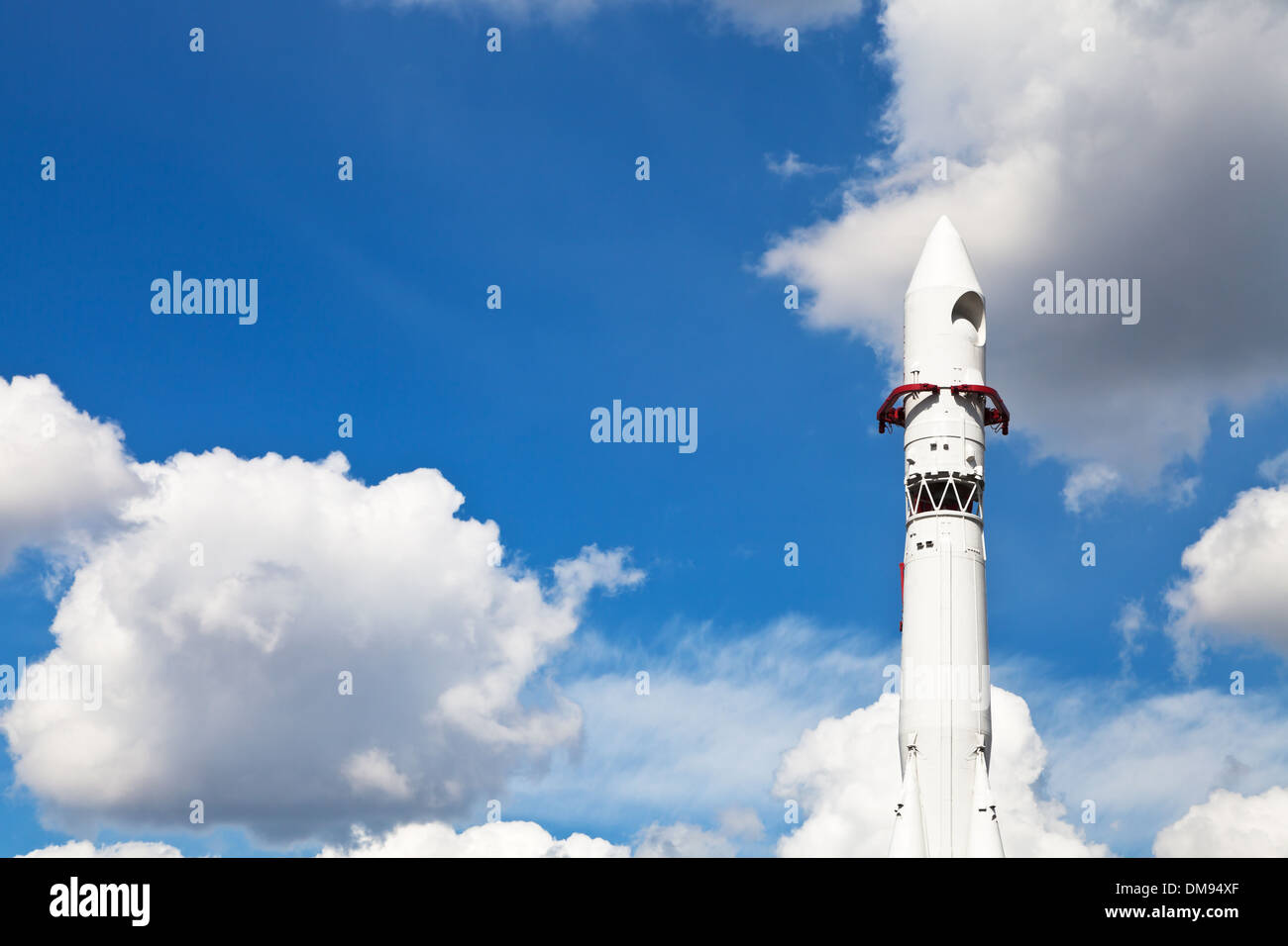 Model of rocket Vostok at All-russia Exhibition Center in Moscow ...