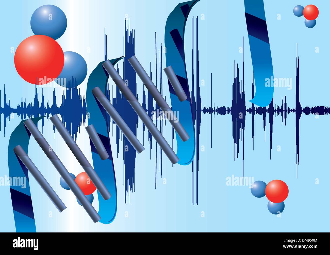 Molecules dnk metall background hi-res stock photography and images - Alamy