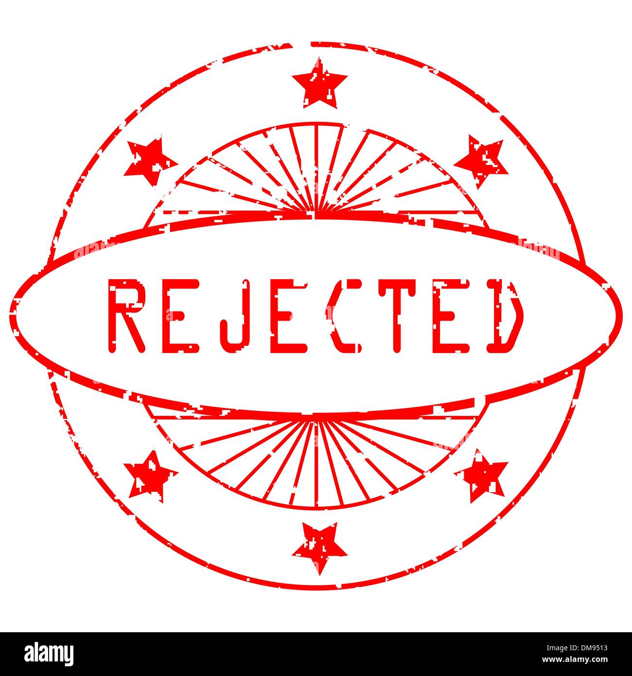 grunge round stamp - rejected Stock Vector Image & Art - Alamy
