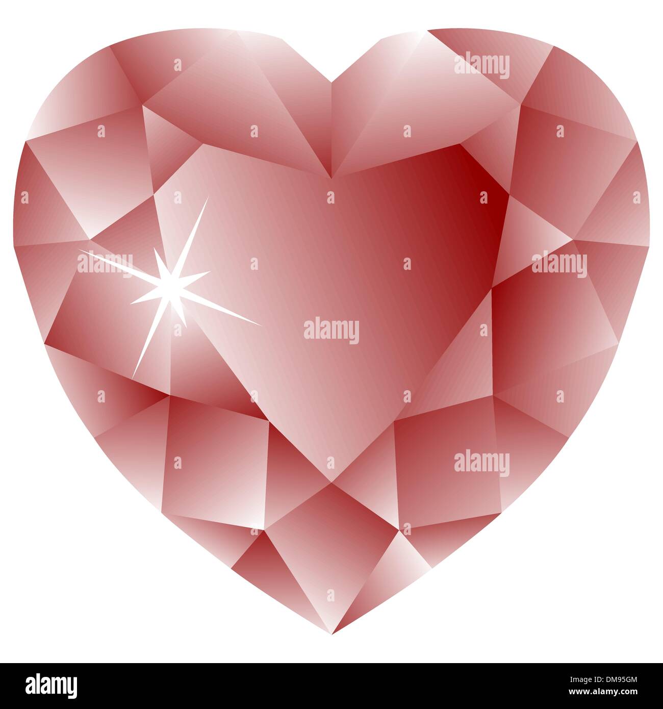 heart shape ruby against white Stock Vector Image & Art - Alamy