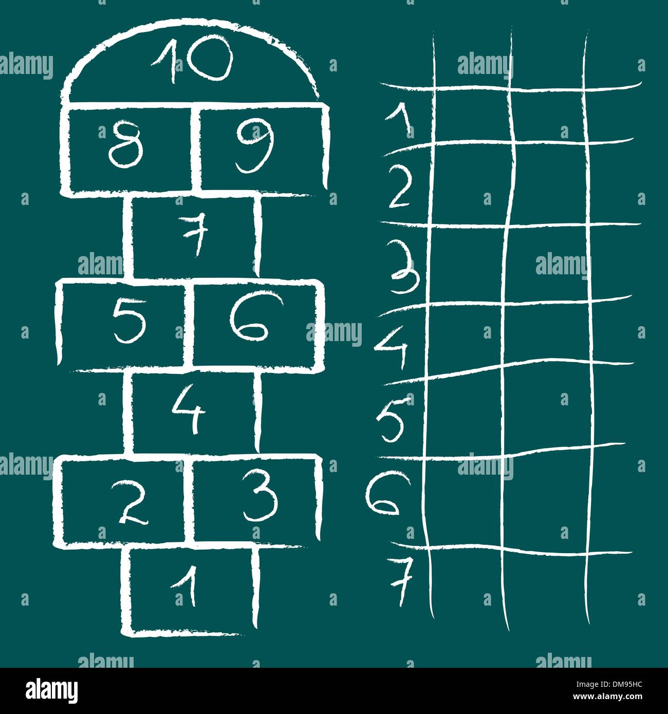 Hopscotch black and white hi-res stock photography and images - Alamy