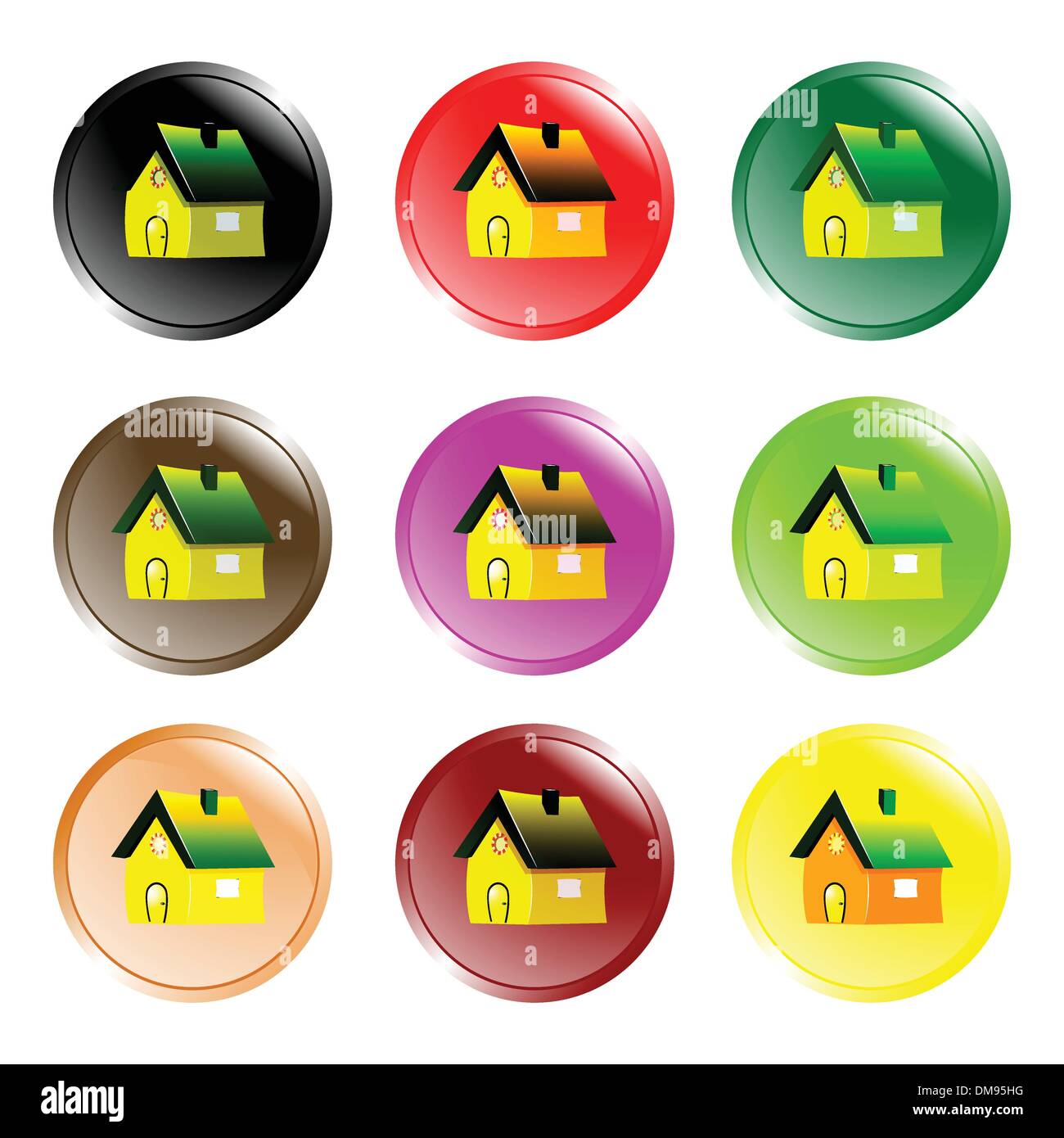 house button icons Stock Vector Image & Art - Alamy