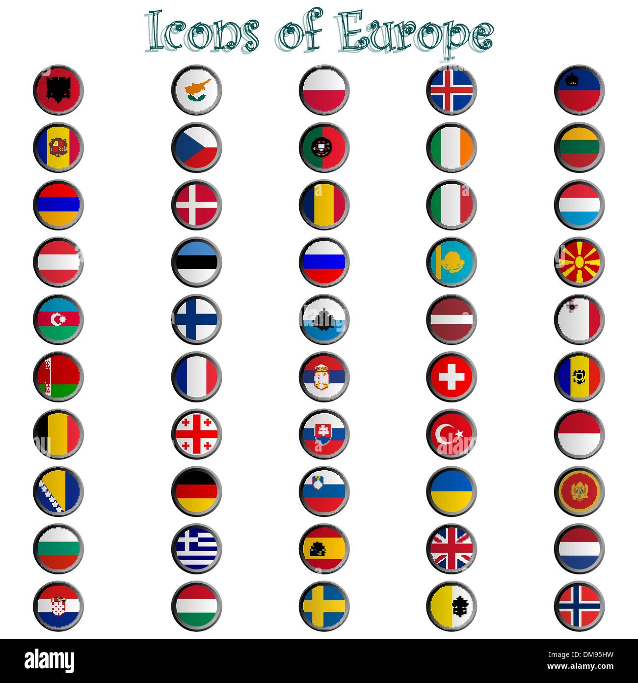 icons of europe complete collection Stock Vector Image & Art - Alamy