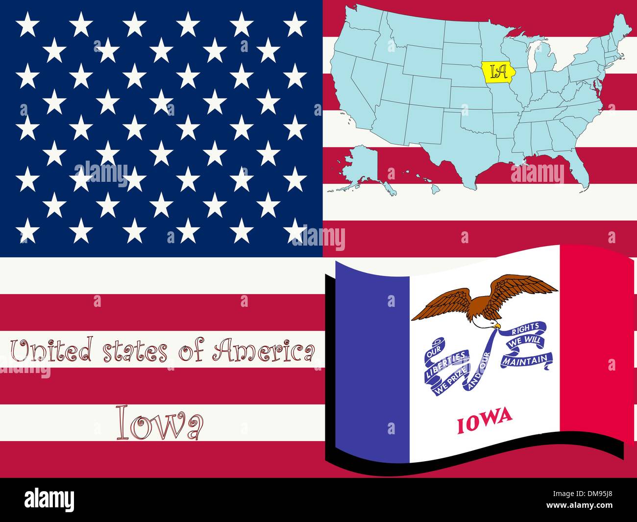 iowa state illustration Stock Vector Image & Art - Alamy