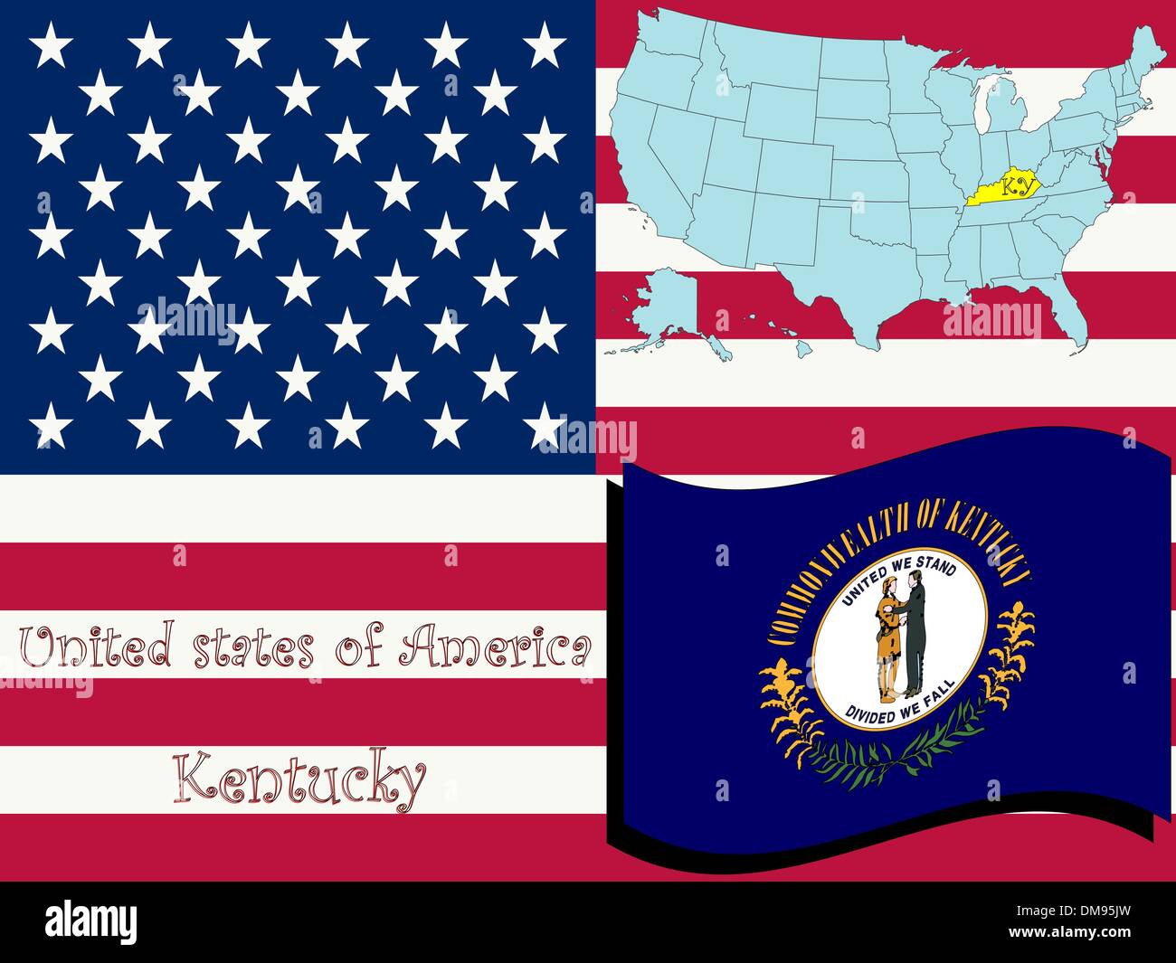 kentucky state illustration Stock Vector Image & Art - Alamy