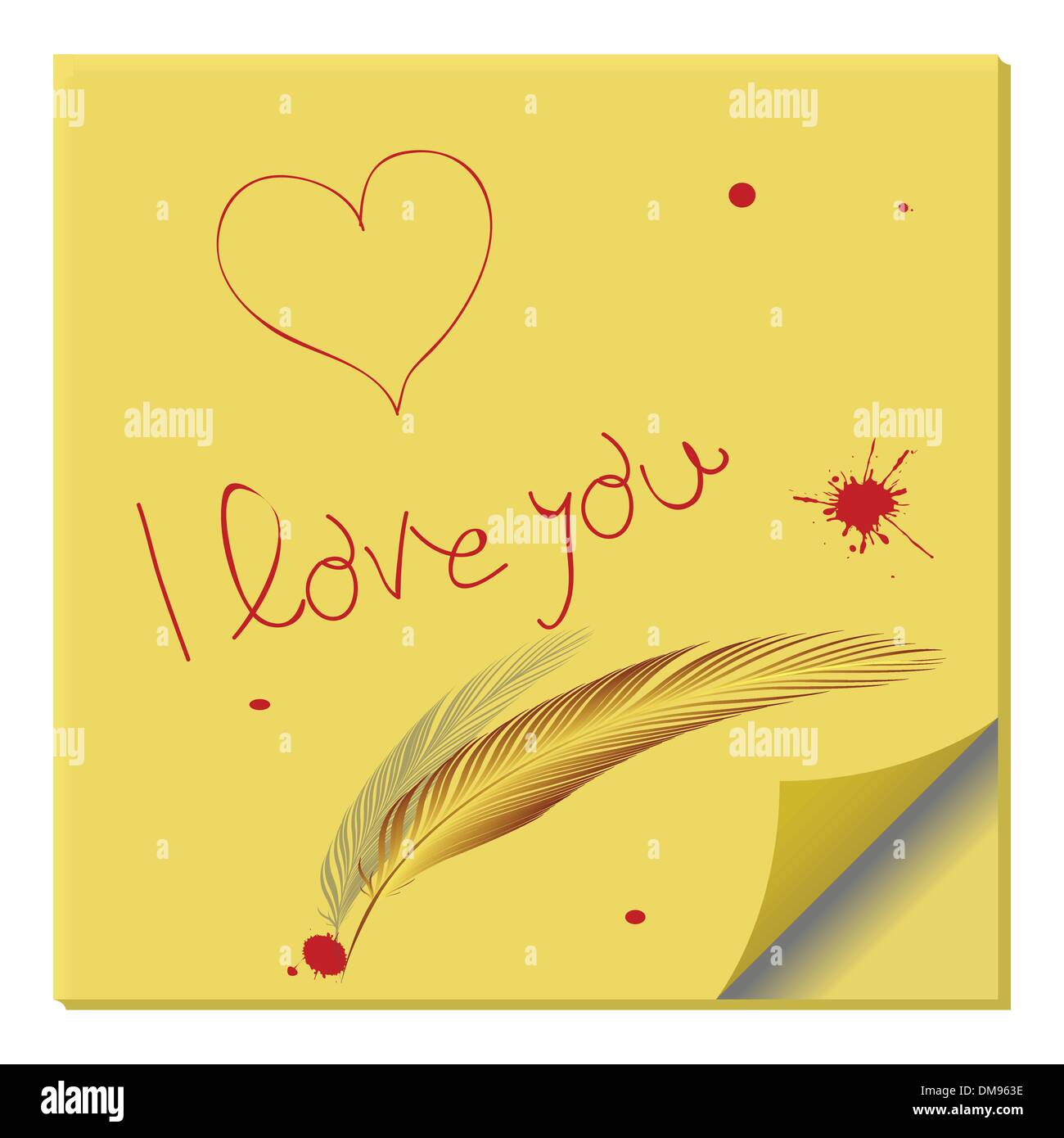 Text on yellow paper Stock Vector Images - Alamy