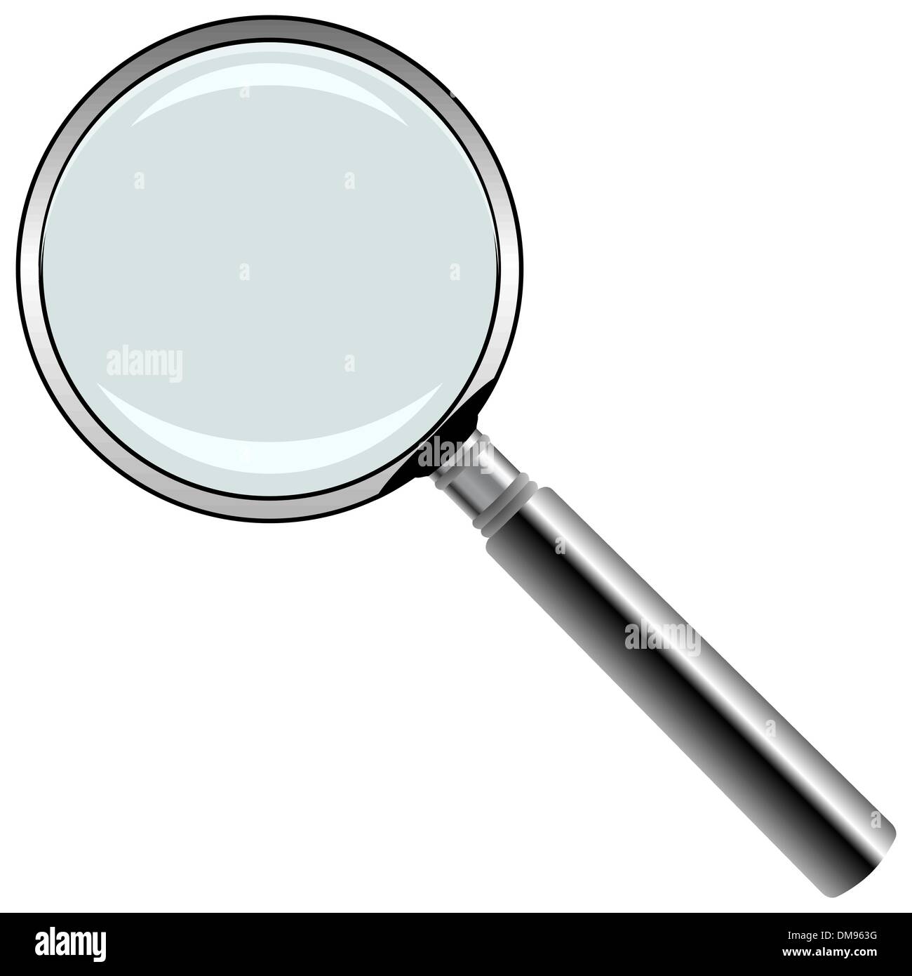 magnifying glass against white Stock Vector Image & Art - Alamy