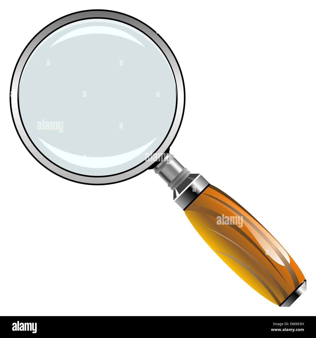 magnifying glass with wooden handle Stock Vector Image & Art - Alamy