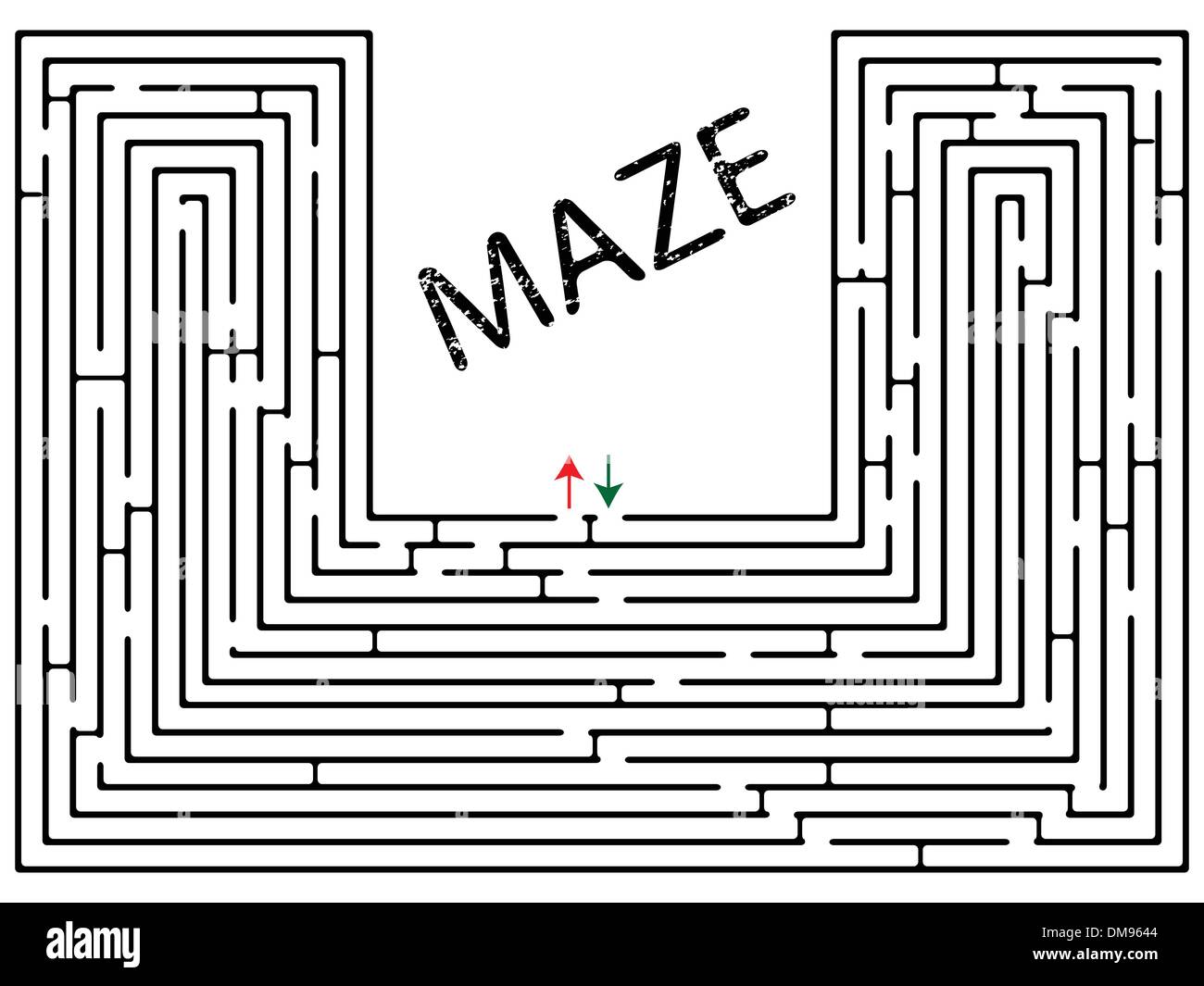 Confusing maze Stock Vector Images - Alamy