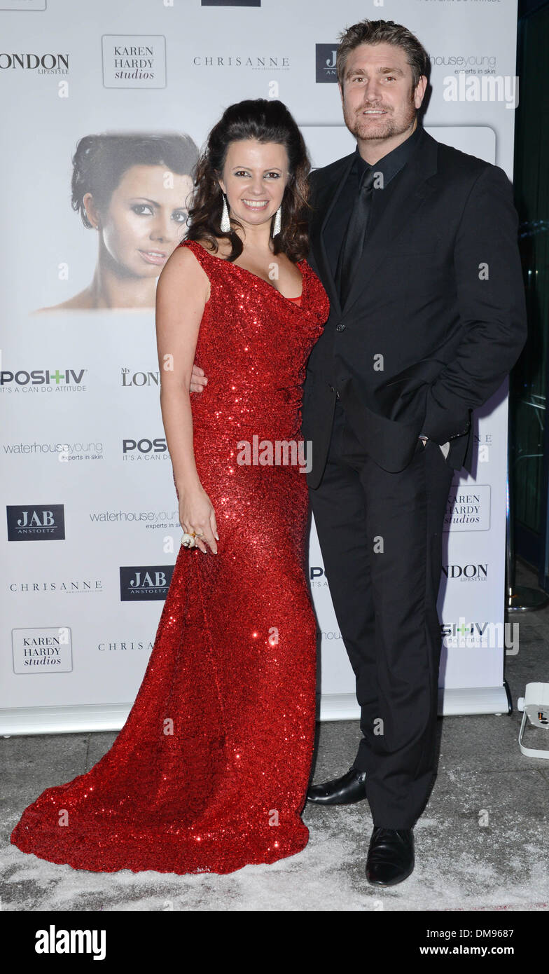 London, UK. 12th Dec, 2013. Karen Hardy and husband Conrad Murray host ...