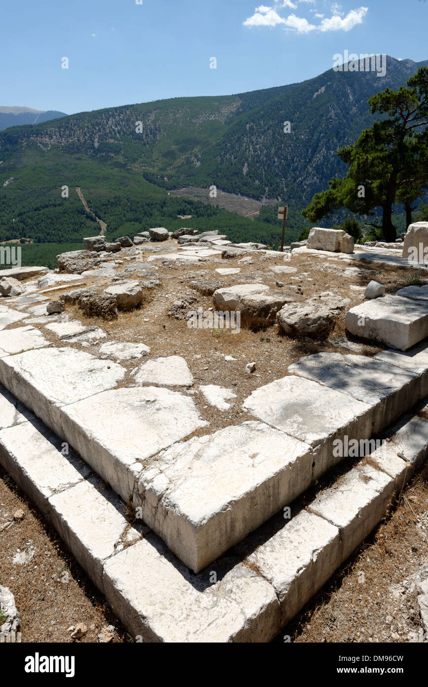 South west view of the Helios Temple on the Acropolis upper terrace ...