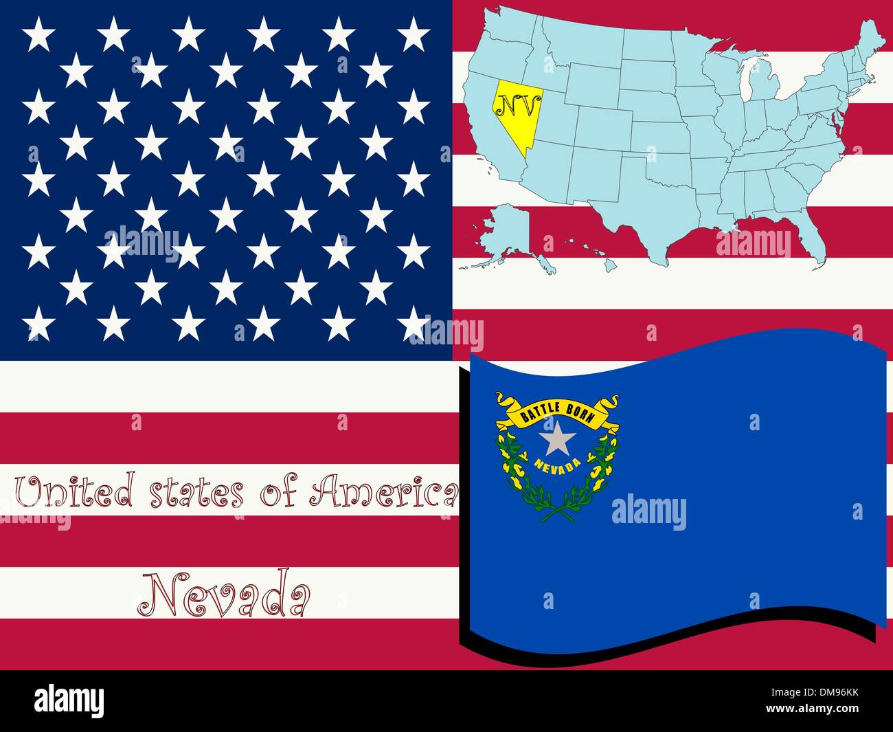 nevada state illustration Stock Vector Image & Art - Alamy
