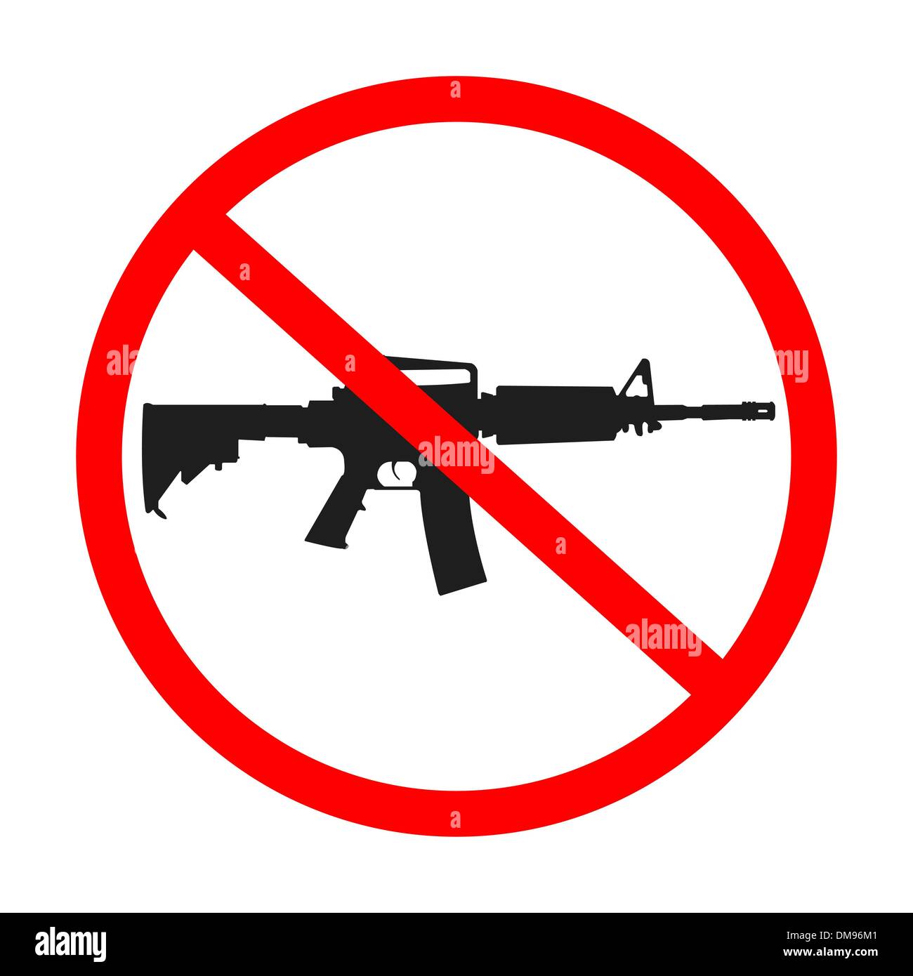 Sign no guns ammunition Stock Vector Images - Alamy