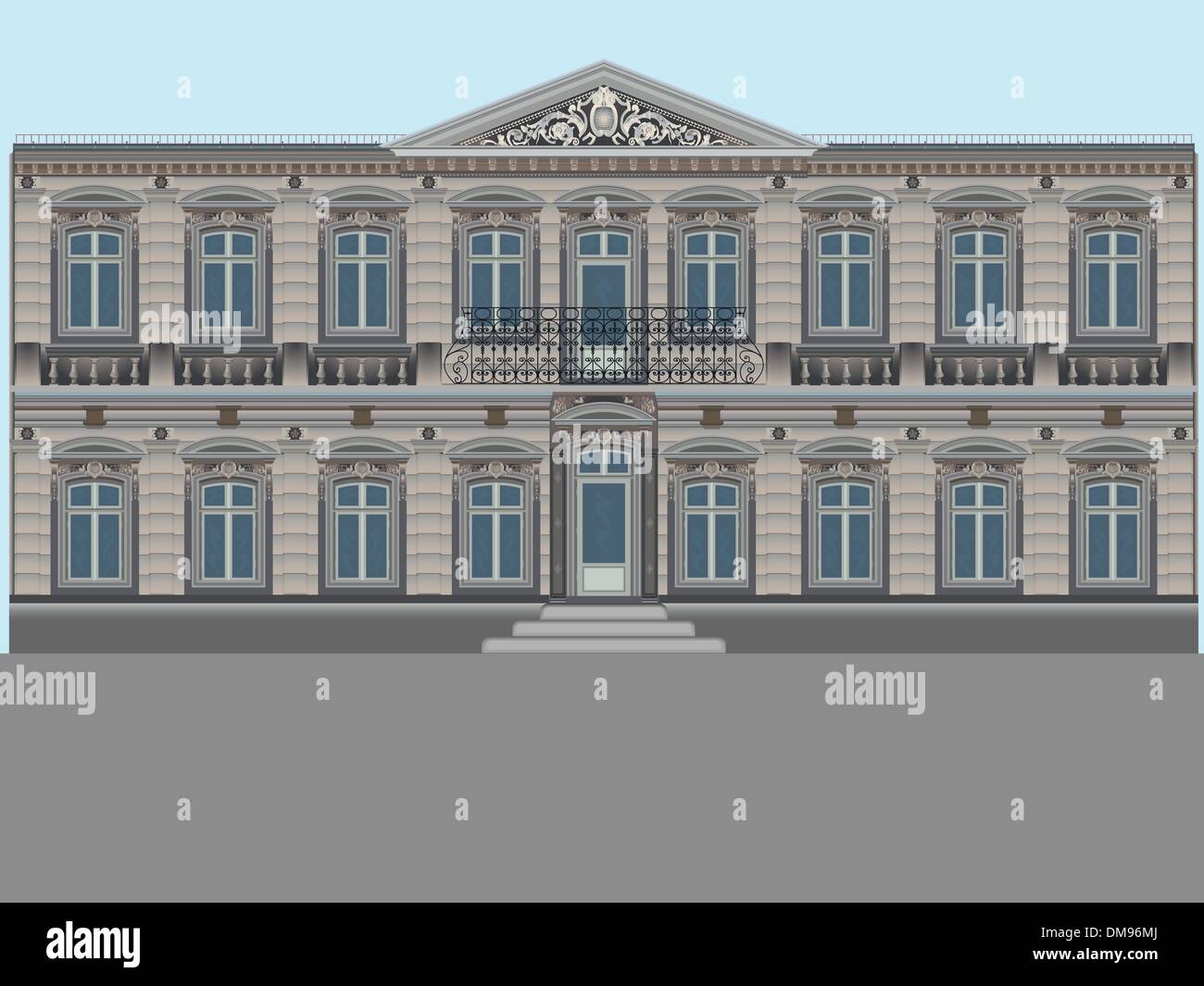 Classic brick house architecture Stock Vector Images - Alamy