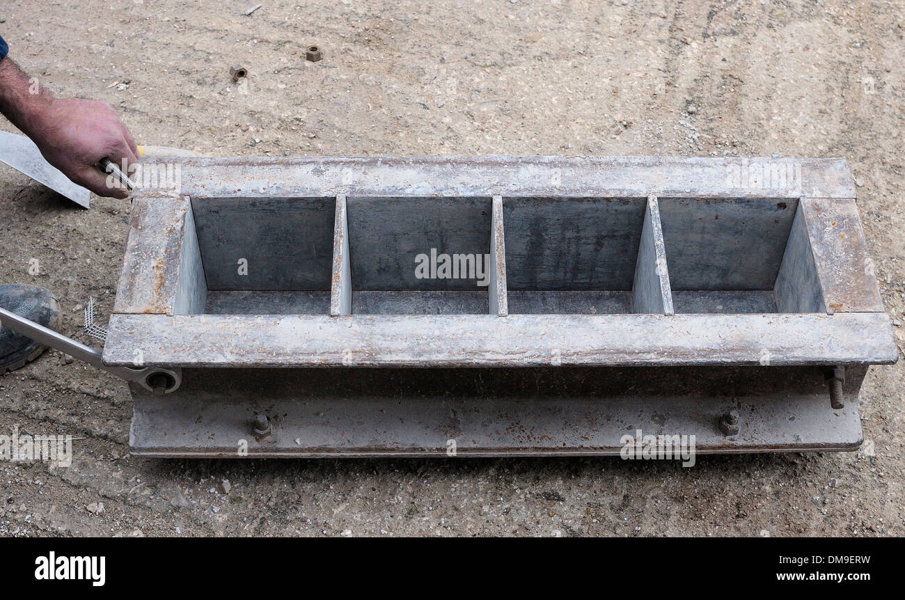 Mould iron for your concrete cubes for compression testing Stock Photo ...