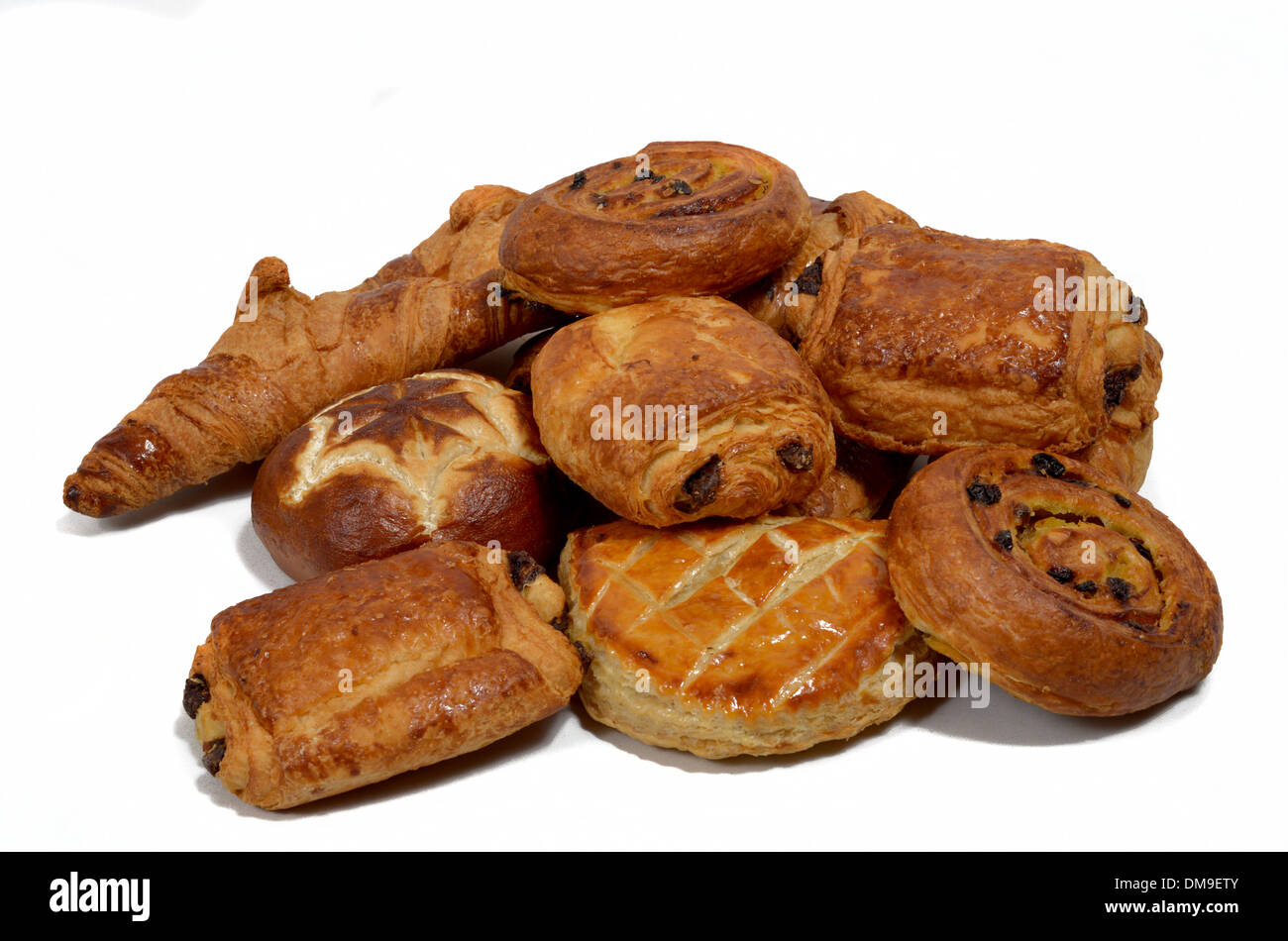 French pastry isolated on white background Stock Photo - Alamy