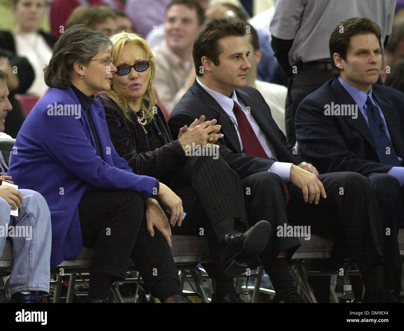 Heather Fargo with the Maloof family at a Kings game at Arco Arena ...