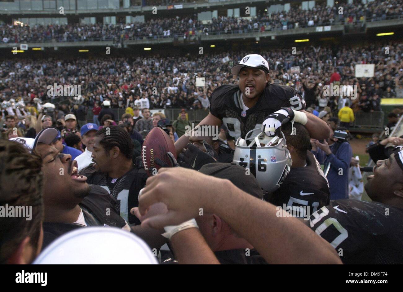 After the game, the Raiders defense enjoyed a moment together at the ...