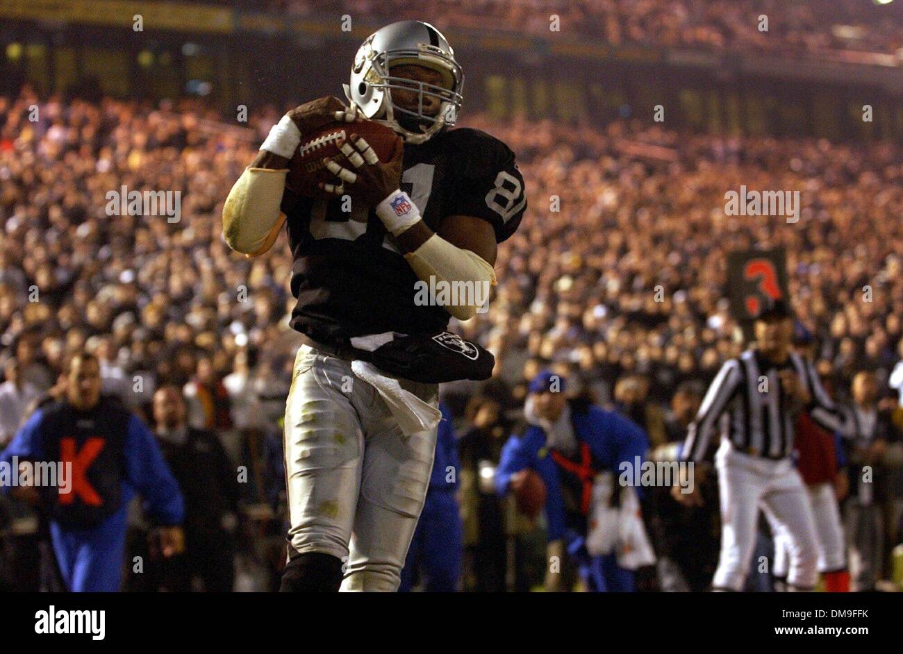 Oakland Raiders Tim Brown hauls in a 2-yard touchdown catch in the 2nd ...
